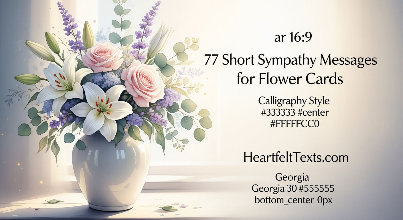 77 Short Sympathy Messages for Flower Cards – HeartfeltTexts